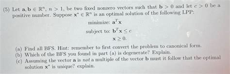 Solved Let A BRn N Be Two Fixed Nonzero Vectors Such Chegg