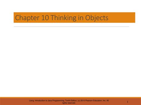 Ppt Chapter 10 Thinking In Objects Powerpoint Presentation Free