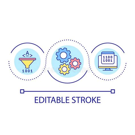 Building Application Software Loop Concept Icon Stock Vector