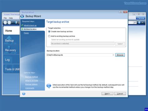 Backup Using Acronis True Image Home Tweakhound