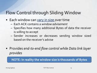 TCP Protocol Flow Control PPTX