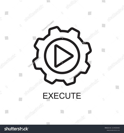 execute icon business icon vector stock vector royalty free