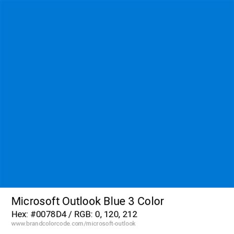 Microsoft Outlook Brand Color Codes