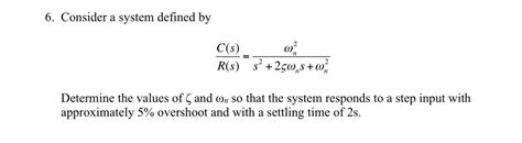 solved 6 consider a system defined by c s r s 07 s