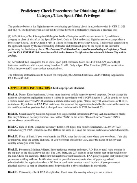Sp Faa Directions Fo Proficiency Check Documentation And Endorsements Pdf Flight Instructor