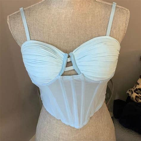 Windsor Tops New Never Worn Windsor Light Blue Corset Top Poshmark