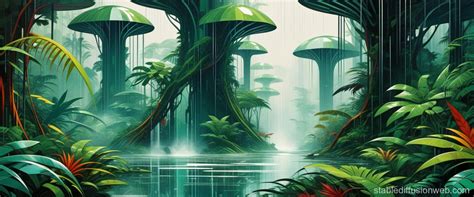Rainforest Ecosystem Stable Diffusion Online