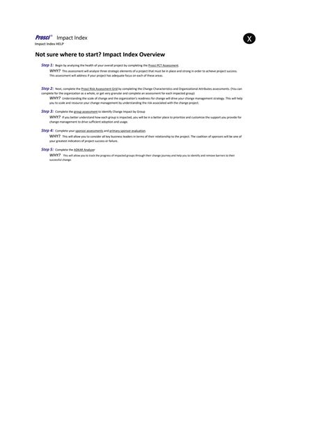 Solution Prosci Impact Index Studypool