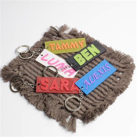 Custom 3d Printed Keychain Custom Keychain Name Keychain Custom Key