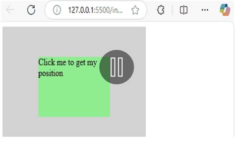 Retrieve The Position X Y Of An Element Using Html