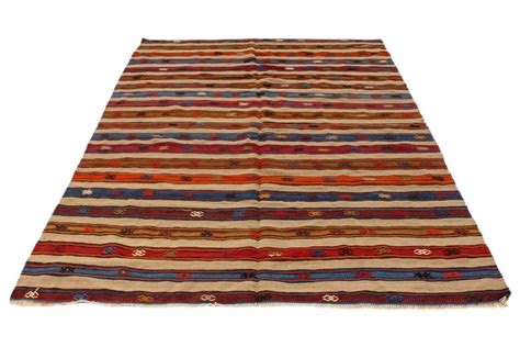 6x8 Multicolor Traditional Area Rug Flatweave Kilim Etsy