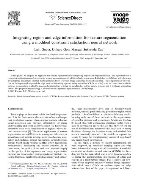 pdf integrating region and edge information for texture segmentation