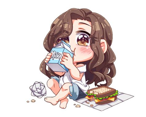 Pin By Valley On Draw Characters Eating Meals Food Drinking Anime Chibi Character