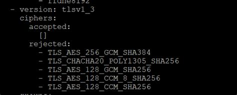 In The Above Example Tls 1 2 Is Enabled And The Accepted Rejected