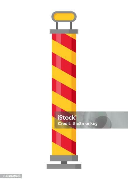 교통 도로 수리 장벽 안전 바리케이드 또는 경고 경고 표지판 거리는 안전한 재건 주요 계획 작품의 줄무늬 채색을 상징합니다 벡터 그림 거리에 대한 스톡 벡터 아트 및 기타