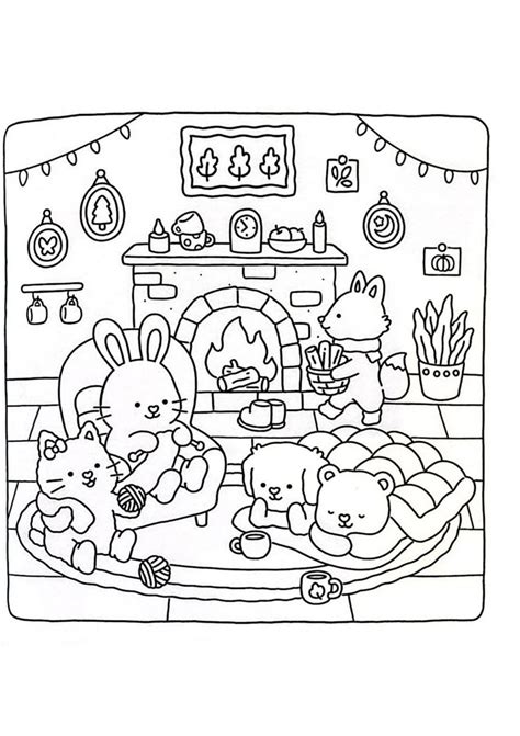 Fuzzy Hygge Cute And Cozy Coloring Book For Adults And Teens 24