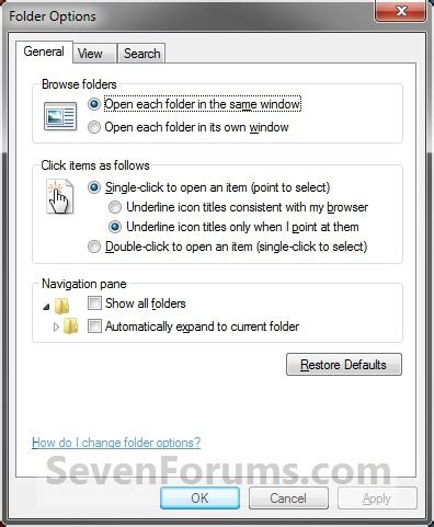 Folder Options Shortcut Create Tutorials