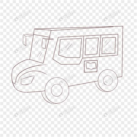 校车简笔画元素素材下载 正版素材401690925 摄图网