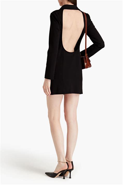 Sandro 오픈 백 버튼 장식 저지 미니 턱시도 드레스 최대 70 세일 The Outnet