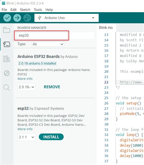 在arduino Ide中新增esp32的開發板 以nodemcu 32s為例