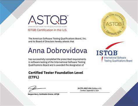 Anna Dobrovidova On Linkedin Istqb Ctfl Softwaretesting