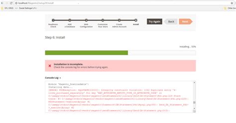 Solved Magento 225 Installation Error Magento Forums