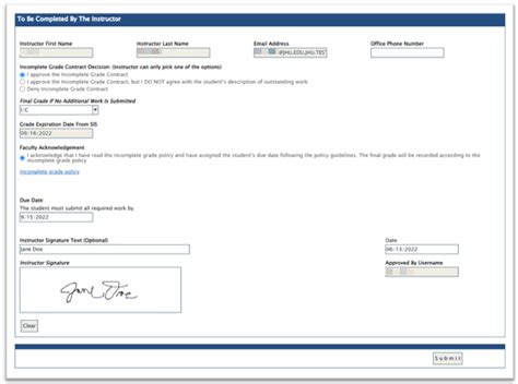 Incomplete Grade Requests Itjh University Information Systems