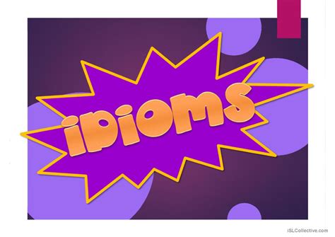 20 Common English Idioms General Spe… English Esl Powerpoints