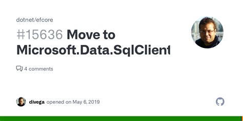 Move To Microsoft Data SqlClient Issue Dotnet Efcore GitHub