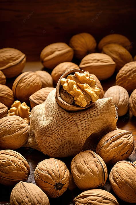 갈색 탁자 위의 호두 배경 배경 화면 및 일러스트 무료 다운로드 Pngtree