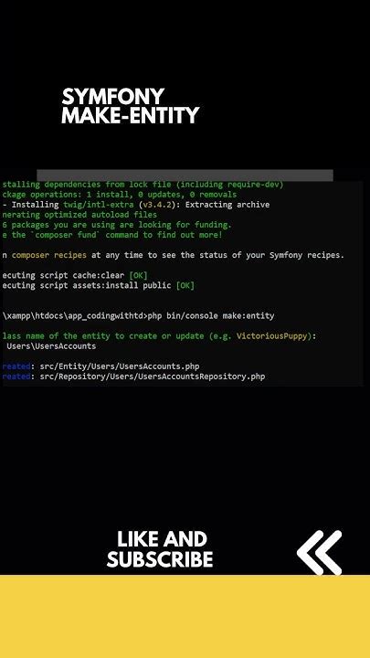 Symfony Command Make Entity Shorts Youtube