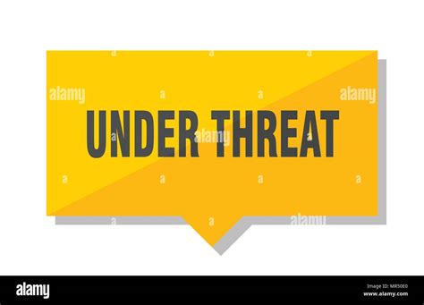 Under Threat Yellow Square Price Tag Stock Vector Image And Art Alamy