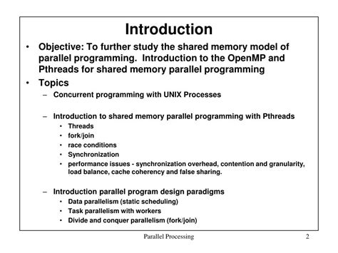 Ppt High Performance Computing Cs 540 Shared Memory Programming