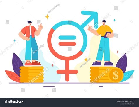 Sexism Vector Illustration Showing Gender Inequality Stock Vector
