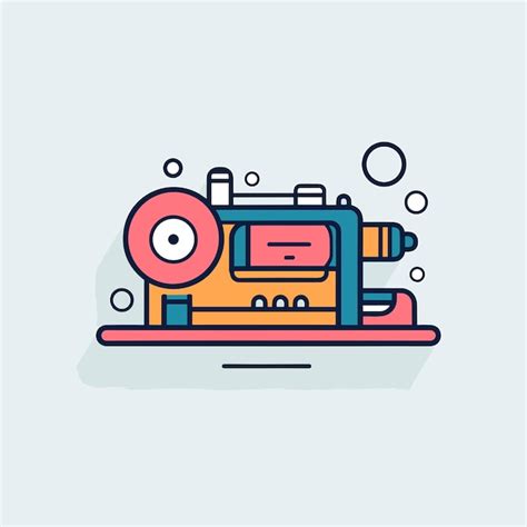 Premium Vector Vector A Cheerful And Whimsical Machine Drawing With A