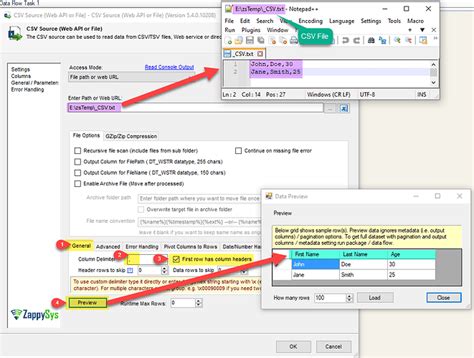 How To Set The Header Row In The Header Less Csvflat File Csv