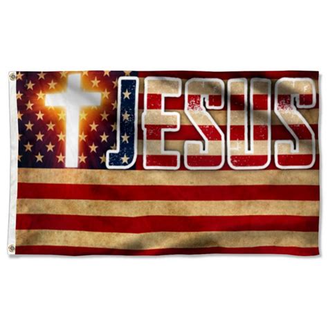 Jesus American Flag Banner