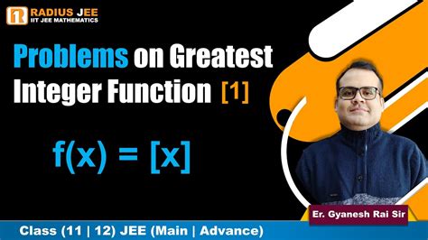 Problems And Solution On Greatest Integer Function 1 Youtube