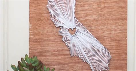 DIY String Art Tutorial State Themed Wall Art DIY String Art Tutorial State Themed Wall Art
