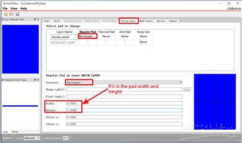 Design Instruction How To Create A Smd Pad Using The Allegro Padstack