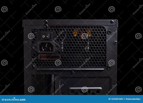 Electrical Power Supply Psu For Computer System Unit Components Isolated On A Black Background