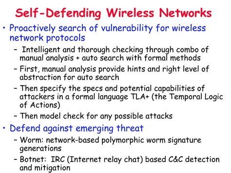 Ppt Intrusion Detection And Forensics For Self Defending Wireless