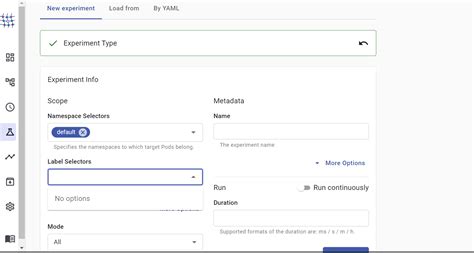 label selectors associated with specific namespace is not available