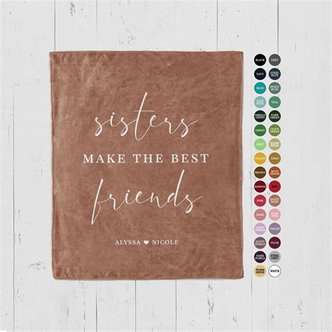 Personalized Sister Throw Blanket Sisters Make The Best Friends