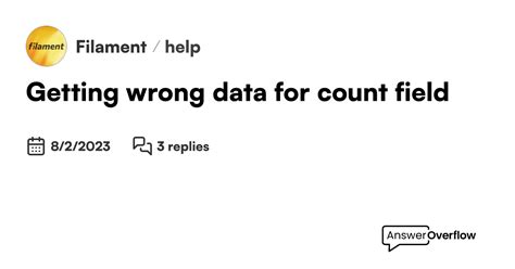 Getting Wrong Data For `count` Field 😢 Filament