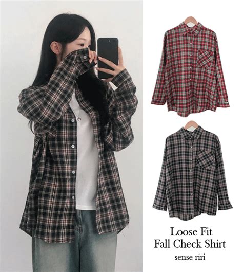 넘예 체크조합 루즈핏 도톰원단 빈티지 체크 남방 에이블리