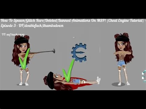How To Spawn Glitch Rare Deleted Banned Animations On MSP Cheat Engine Tutorial Episode