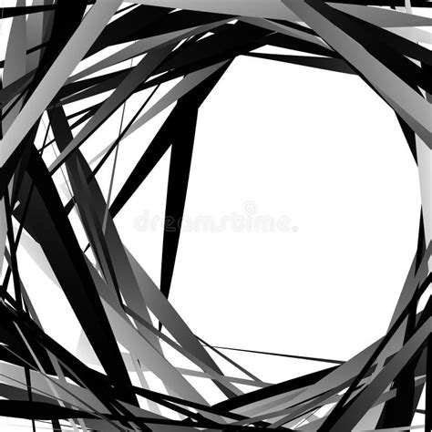 Geometric Overlapping Intersecting Shapes Abstract Grayscale Stock