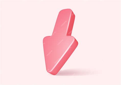 premium vector realistic pink down arrow sign in 3d style direction