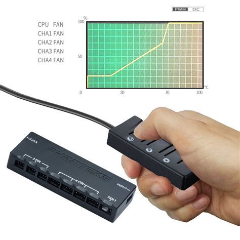 Computer Case Fan Speed Regulator Hub PHANTEKS Chaser PWM Hub PIN PIN Chassis Fan Temperature